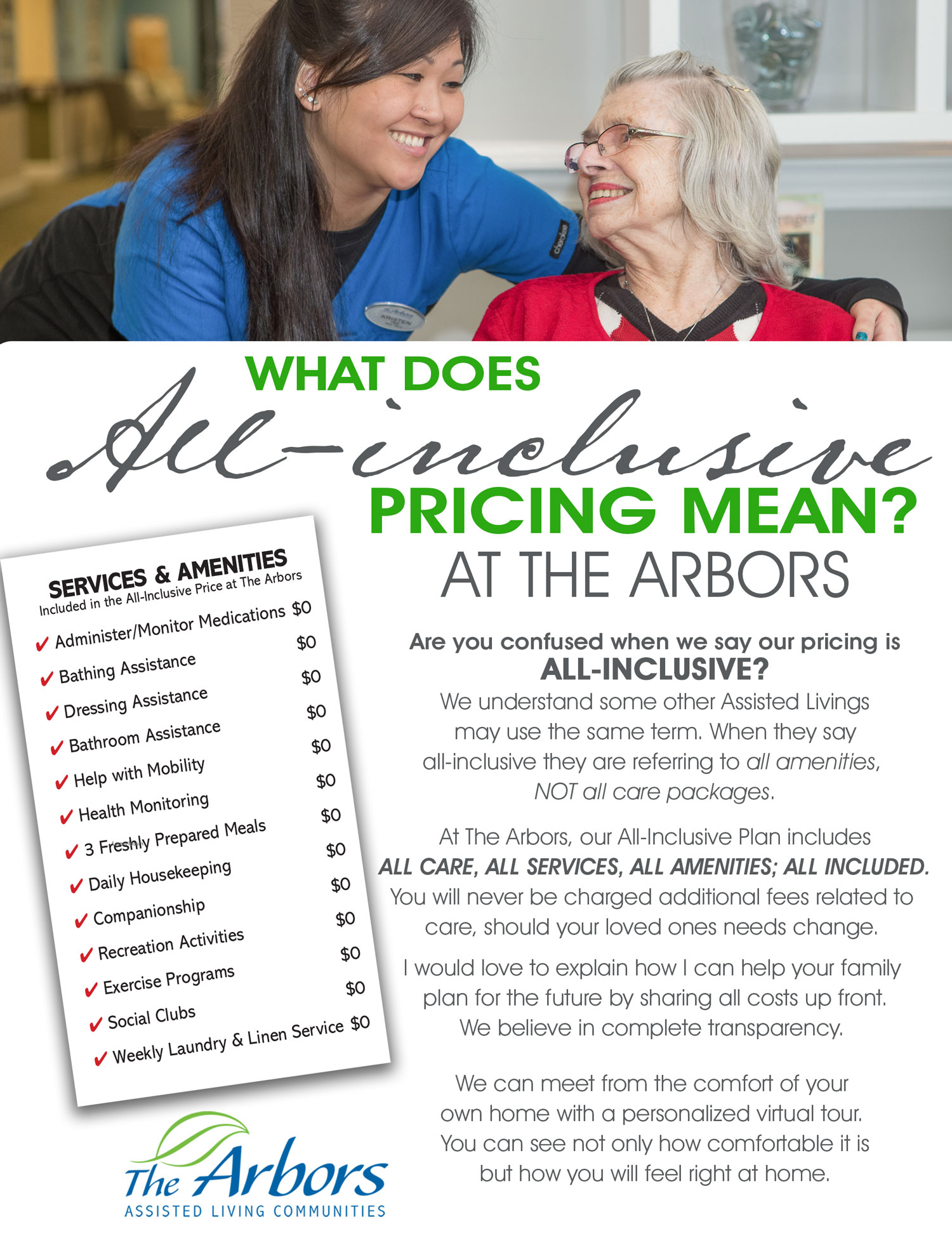 What does All-inclusive Pricing Mean? - The Arbors Assisted Living ...