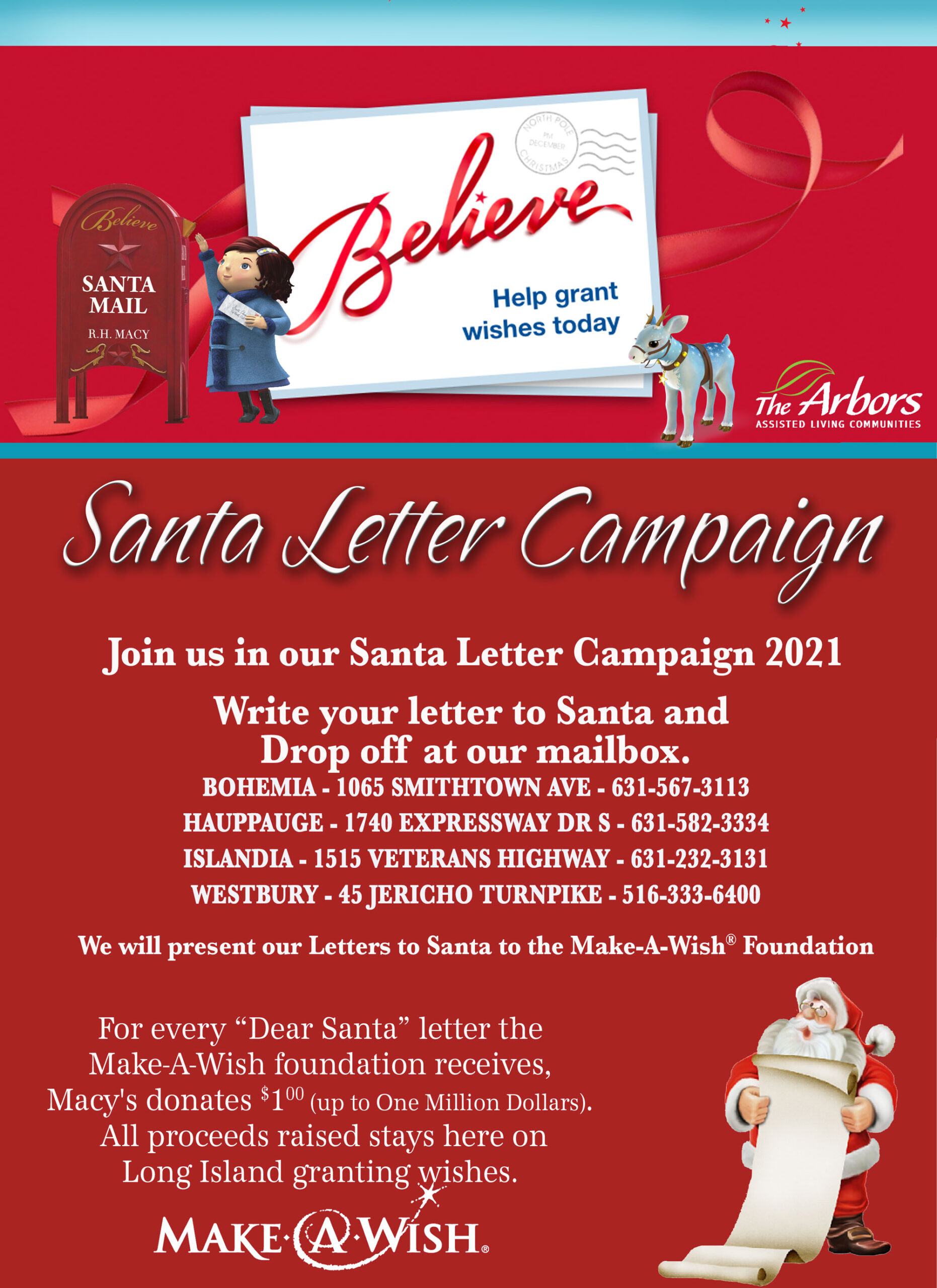 "Dear Santa" Letter Writing Campaign - The Arbors Assisted Living Community