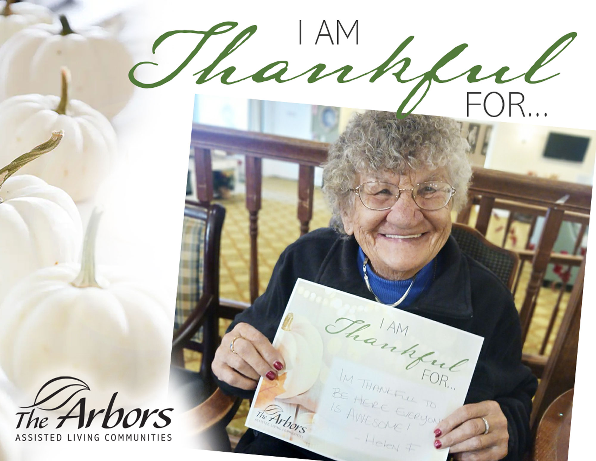 Thankful Thursday - The Arbors Assisted Living Community